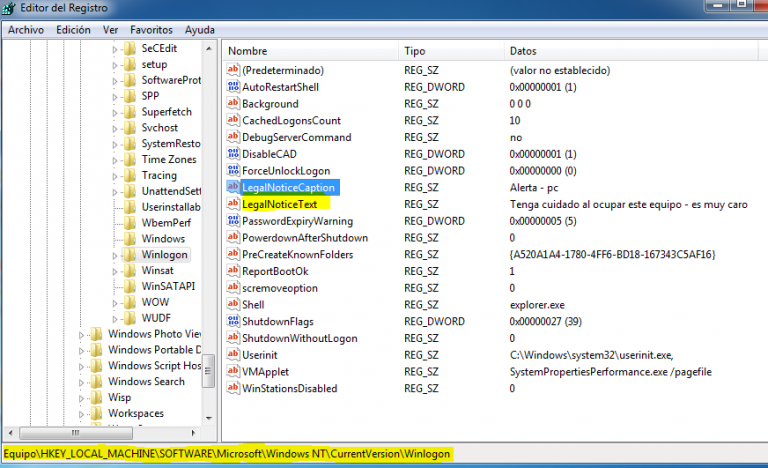 Trucos del regedit en Windows