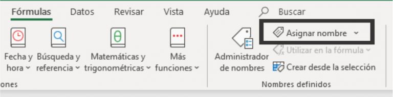 Como utilizar nombres de rango en las fórmulas de Excel